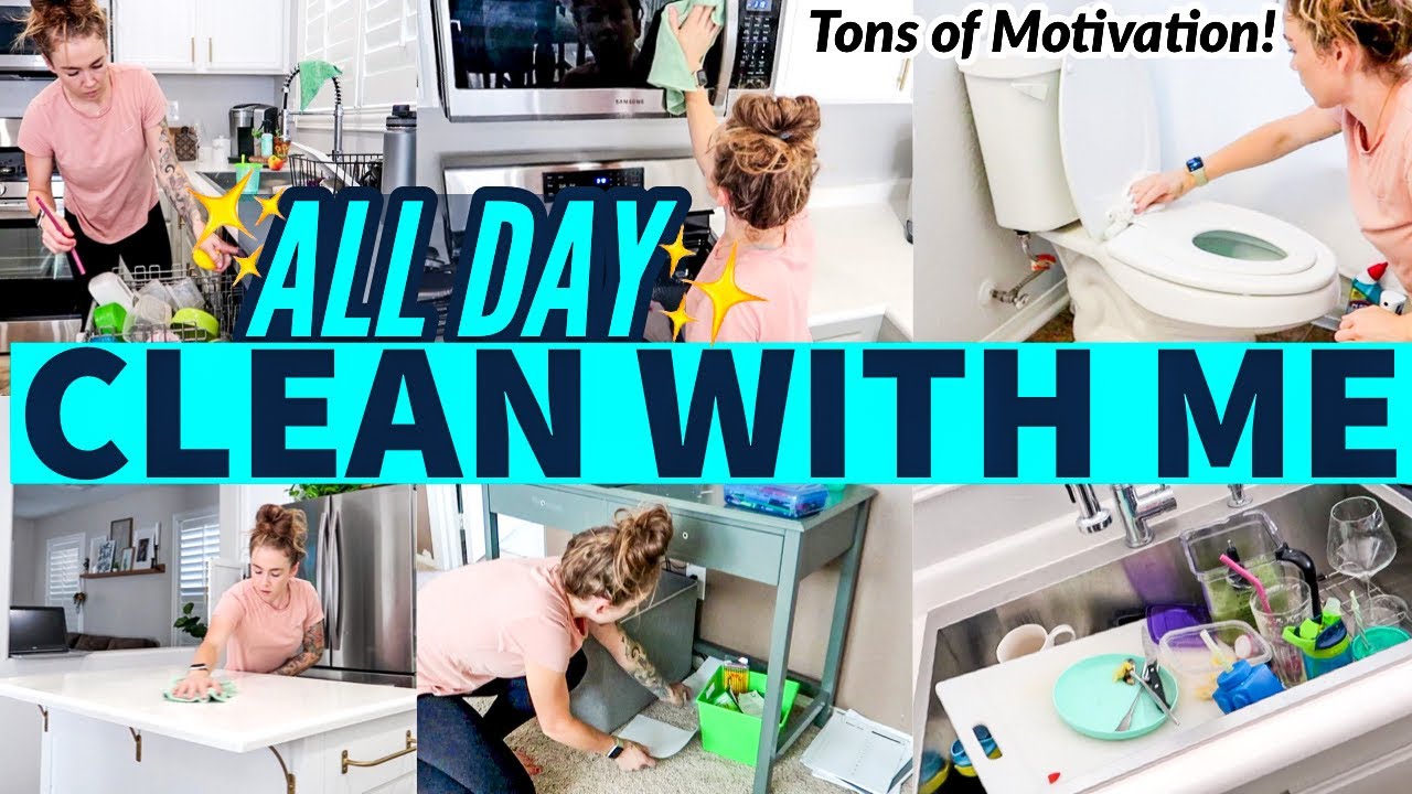 MEGA* CLEAN WITH ME | EXTREME CLEANING MOTIVATION | ALL DAY CLEAN WITH ...