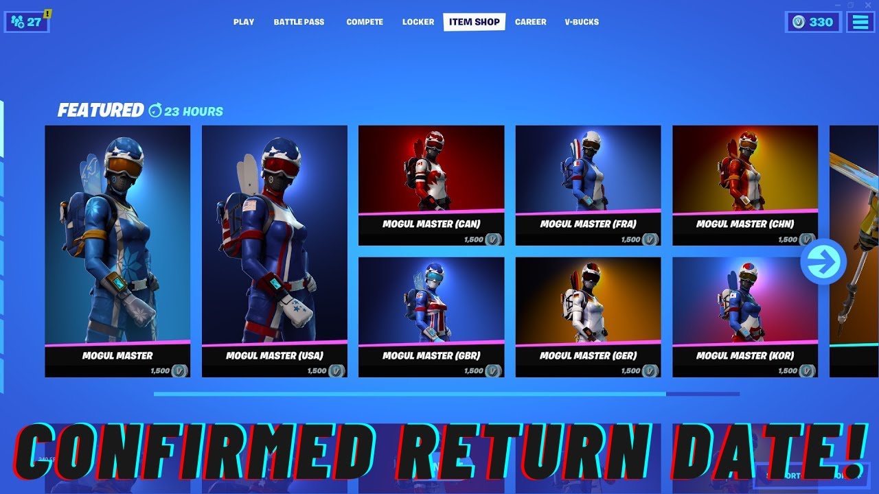 Mogul Master Skins RETURN DATE CONFIRMED! (Mogul Master Skins Coming ...