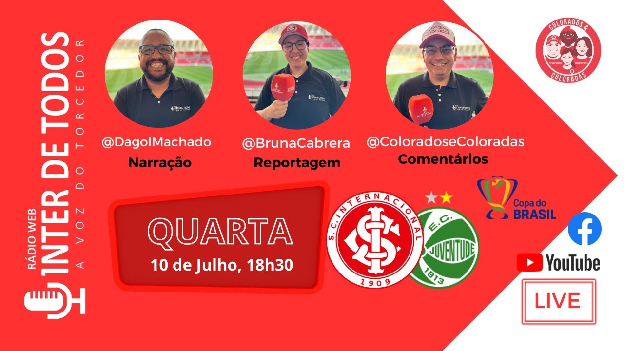 INTER X JUVENTUDE (AO VIVO) - BRASILEIRÃO 2024 - RÁDIO INTER DE TODOS ...