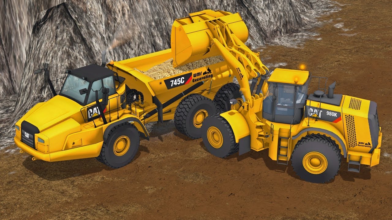LIMESTONE QUARRY MAKING CEMENT | CAT 745C & 980K - YouTube