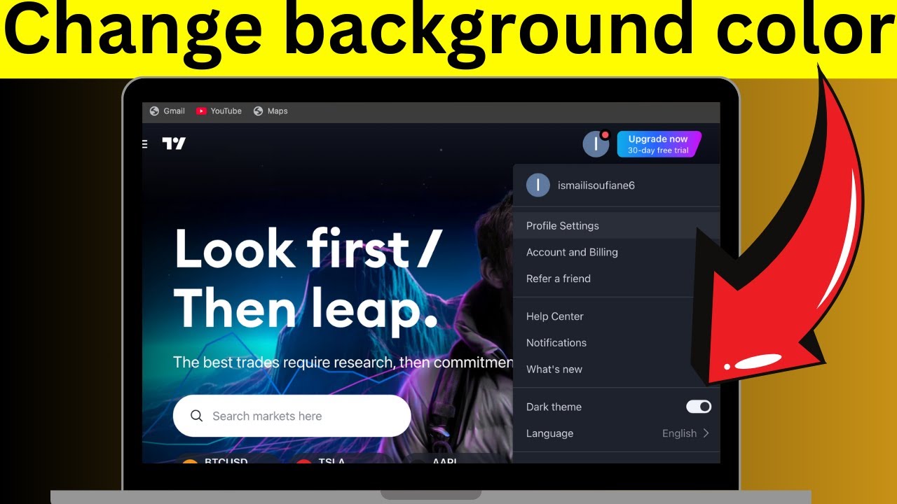 How To Change Background Colors In TradingView (2025) - YouTube