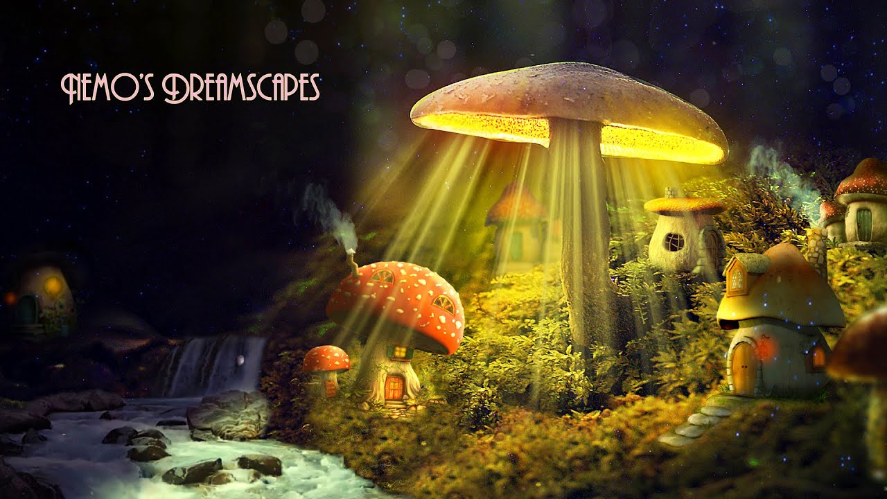 Smurfs Mushroom Village - Relaxing Music and Night Forest Ambience ASMR ...