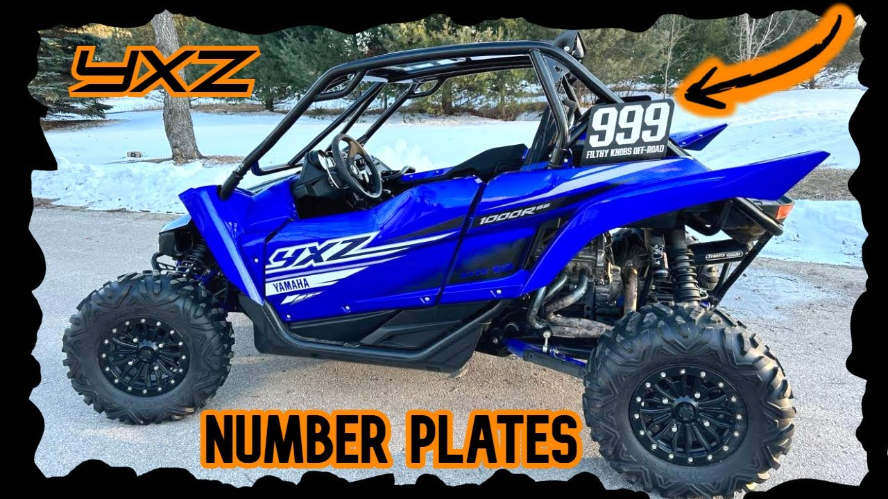 YAMAHA YXZ CUSTOM RACING STYLE NUMBER PLATES | SXS | UTV | ATV | ORV ...