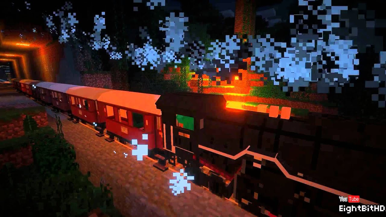 Steam locomotive Ride [TrainCraft-Minecraft-Railroad] - YouTube