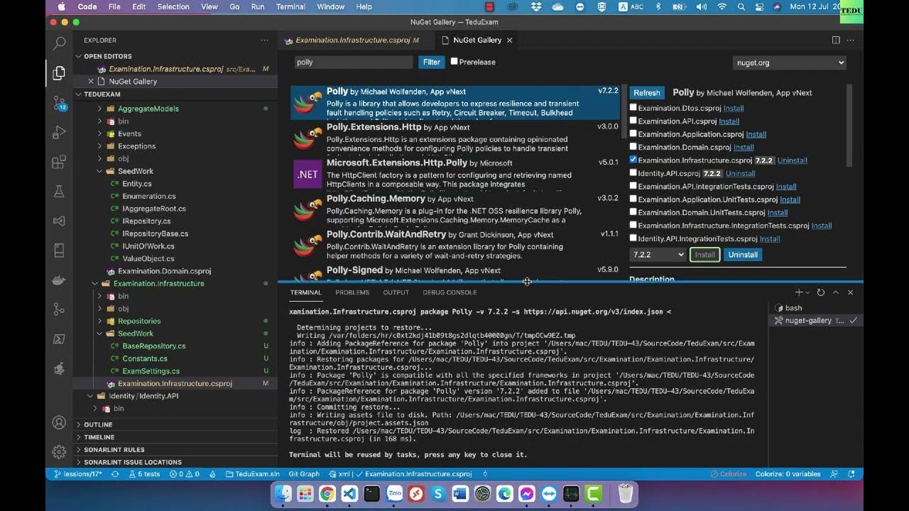 Bài 18: Xây dựng tầng Infrastructure - App trắc nghiệm với DDD, MongoDB và Blazor | TEDU - YouTube