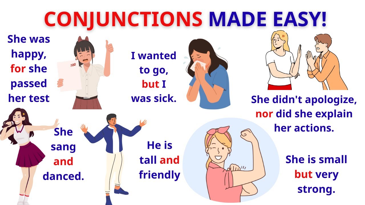 Conjunctions Made Easy! Happy Smile English #englishspeakingpractice # ...