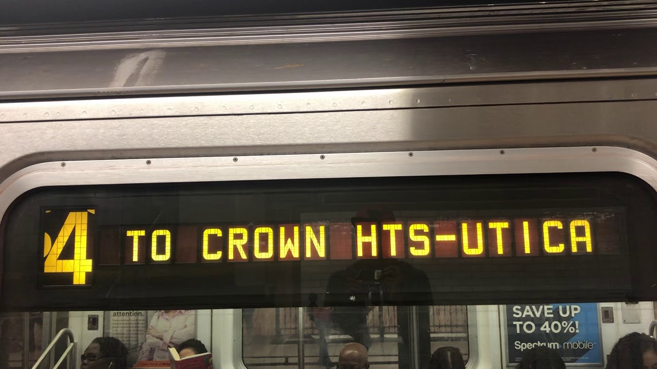 Crown Heights-Utica Av bound R142A 4 train leaving Wall St - YouTube