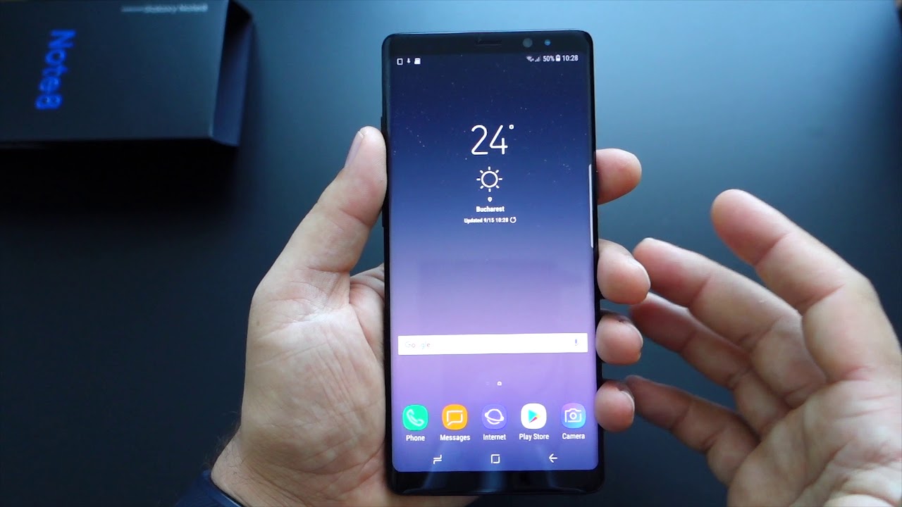 Prezentare si unboxing Samsung Galaxy Note 8 + setari prima bootare ...