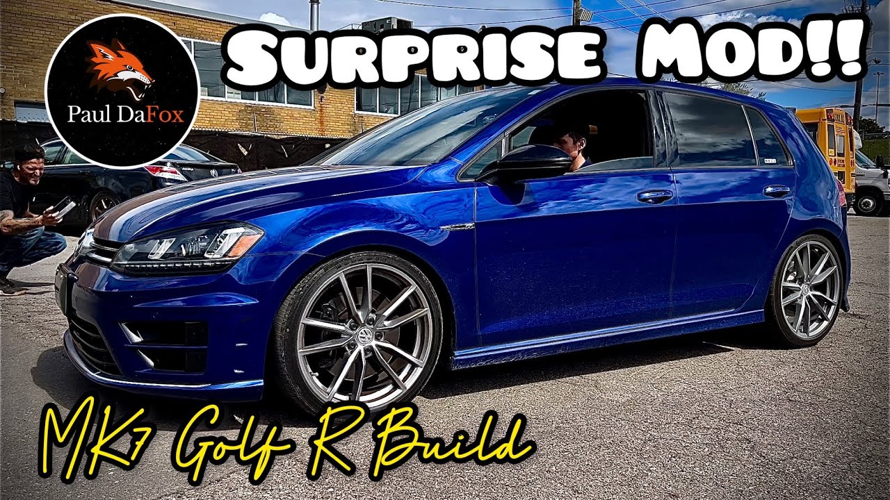 SURPRISE Birthday MOD for Marcus' Golf R 🏁 // MK7 Golf R Build - YouTube