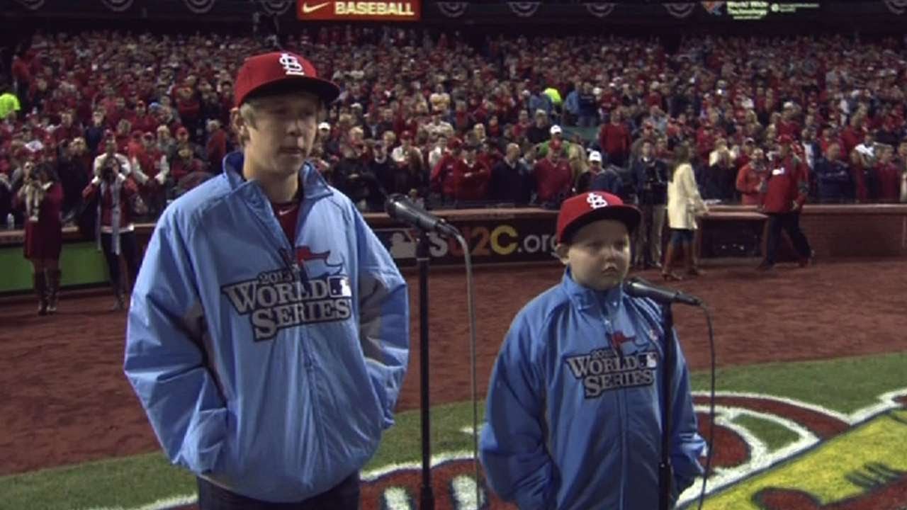 Young fans shout 'Play Ball!' - YouTube