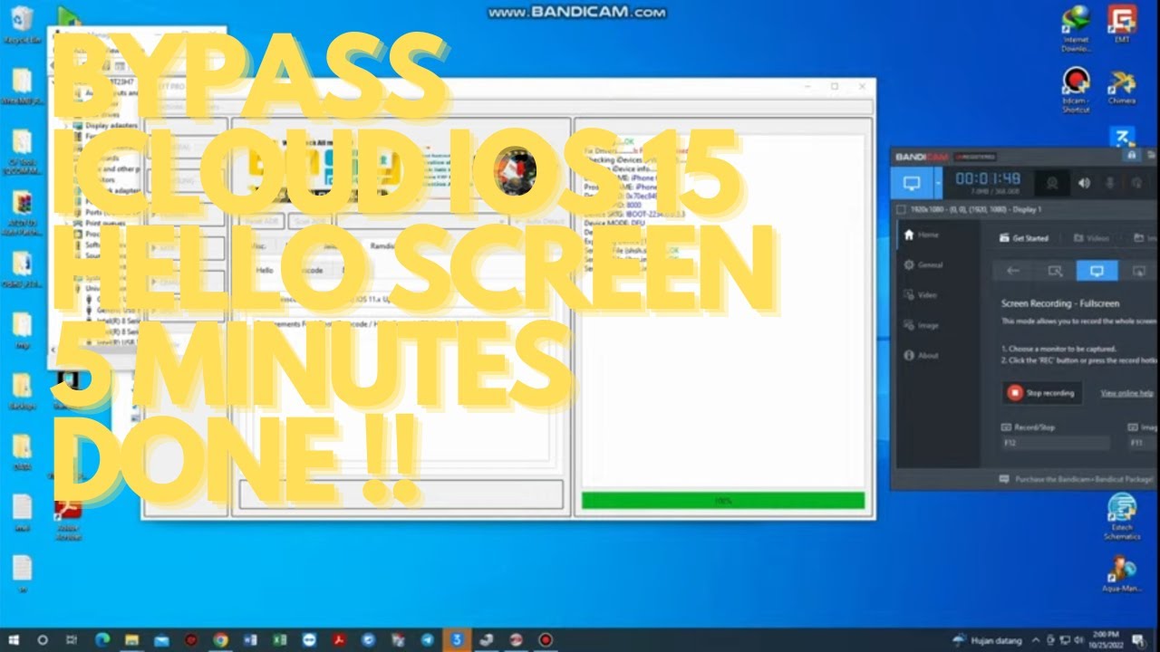 Bypass icloud IOS 15 hello screen | iphone 5S/6/6+/6S/6S+/7/7+/8/8+/X ...