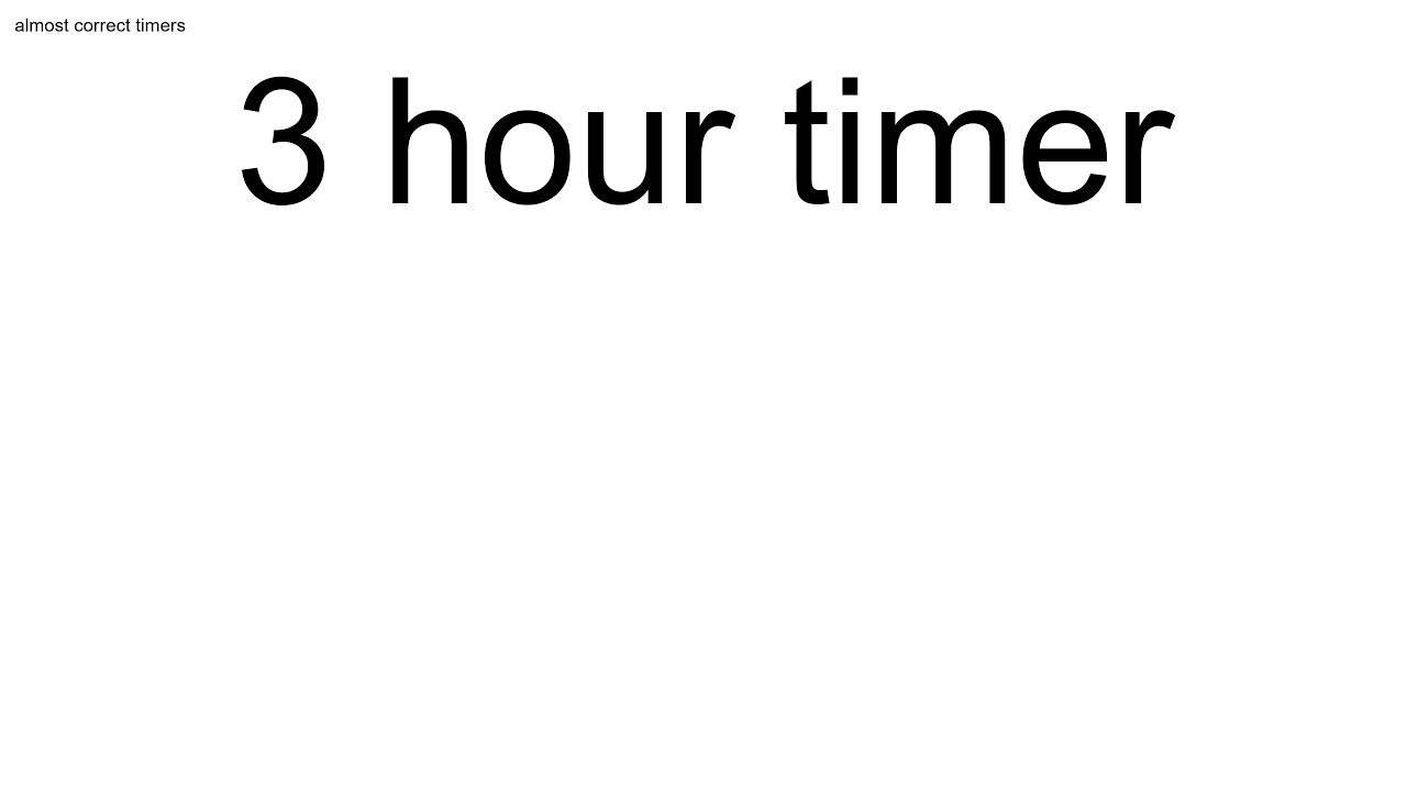 3 hour timer - YouTube