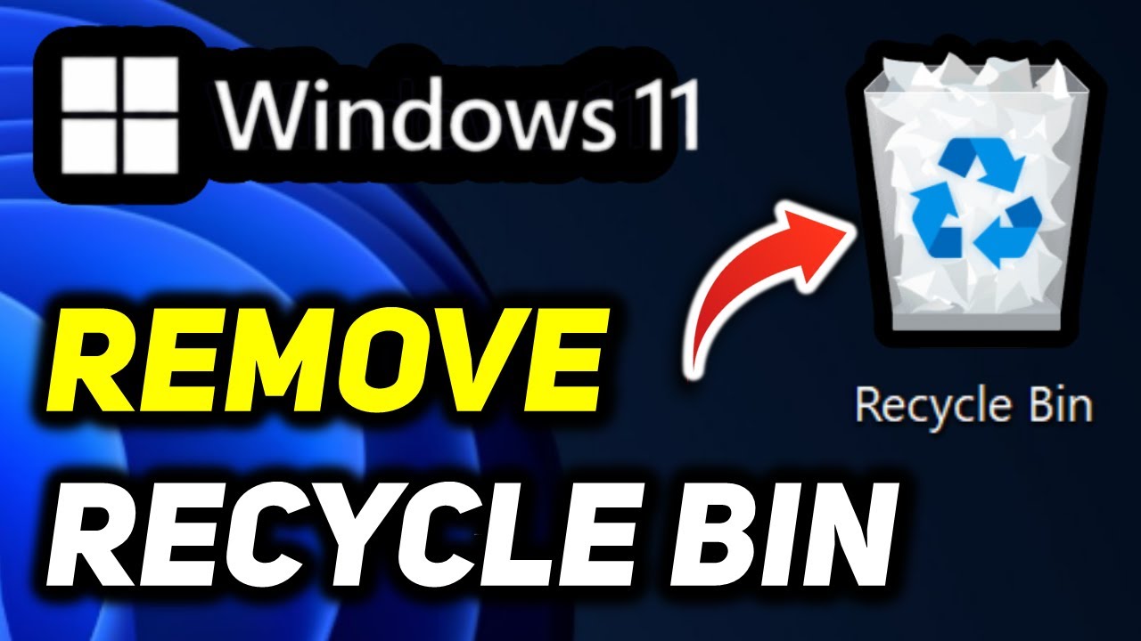 How to Remove Recycle Bin from Desktop Windows 11 | Hide Recycle Bin Windows 11 - YouTube