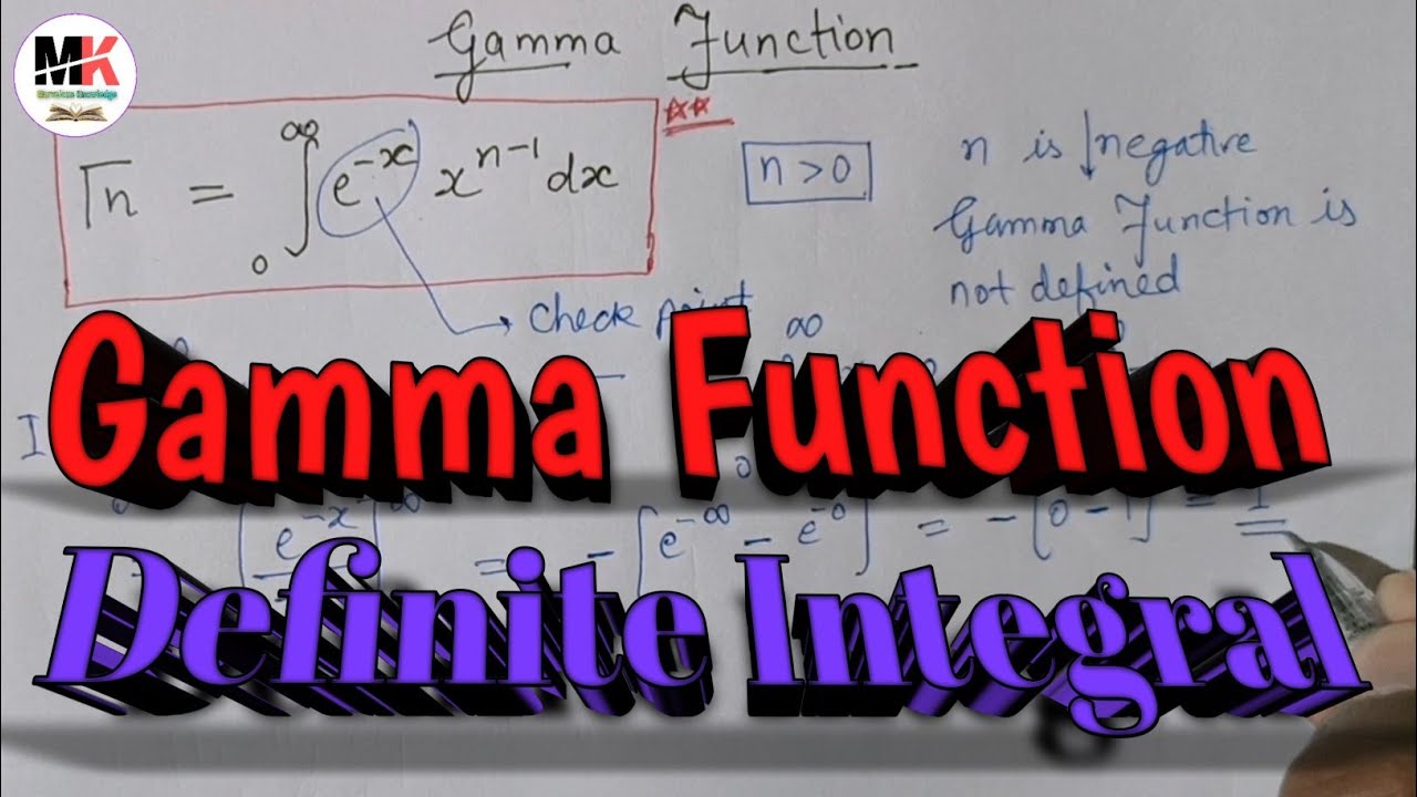 Gamma Function - Properties And Application in Hindi | Integration ...