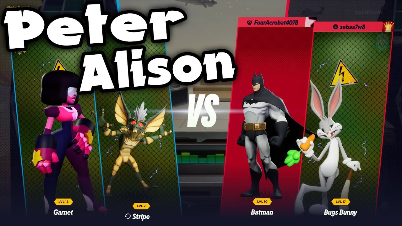 MultiVersus Garnet & Stripe VS Batman & Bugs Bunny - YouTube