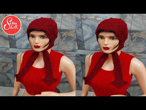 nuri cap/noori cap design/scarf/scarf design/woolen scarf/cap for girl ...