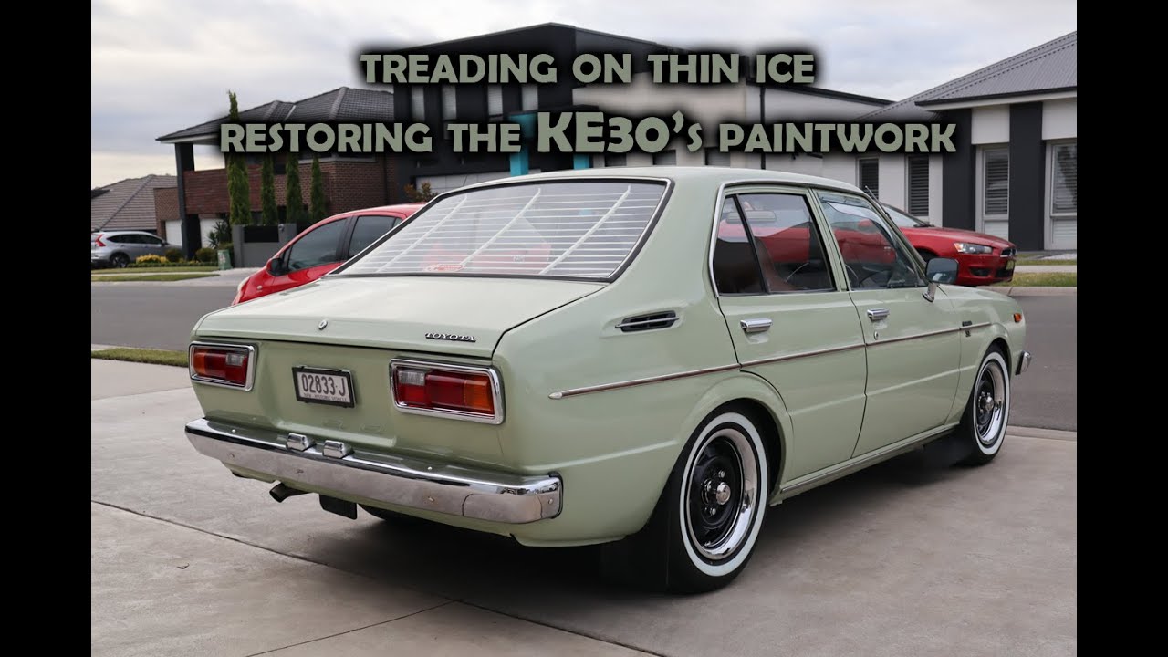 1978 Toyota KE30 Corolla // treading carefully with thin paint! - YouTube
