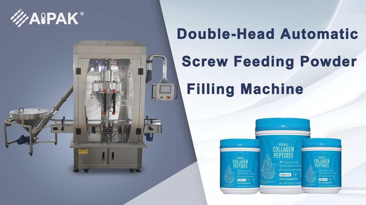 Pharmaceutical double head powder filling machine working process - YouTube