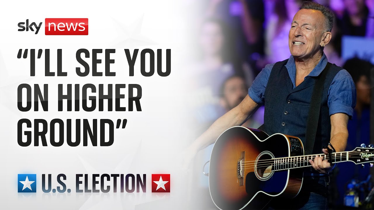 Barack Obama campaigns alongside Bruce Springsteen at a rally in ...