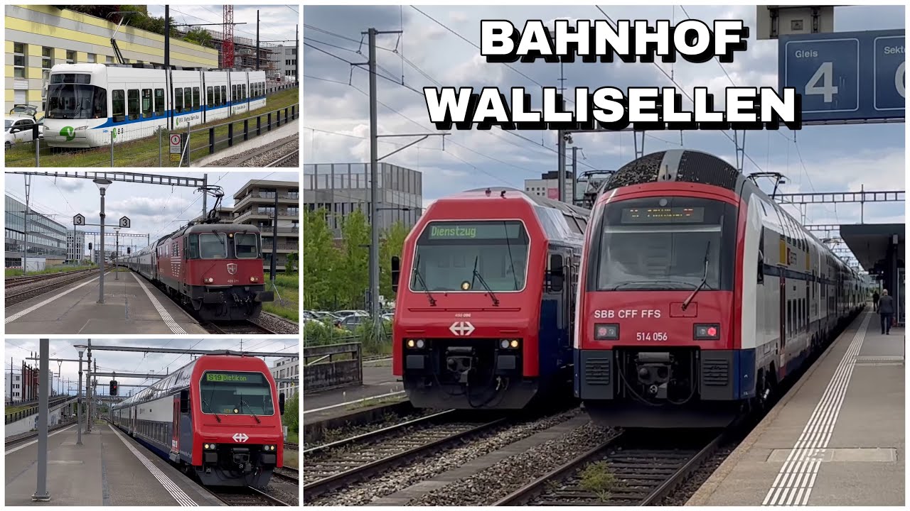 Züge beim Bahnhof Wallisellen | Trains at Wallisellen station (2023) - YouTube