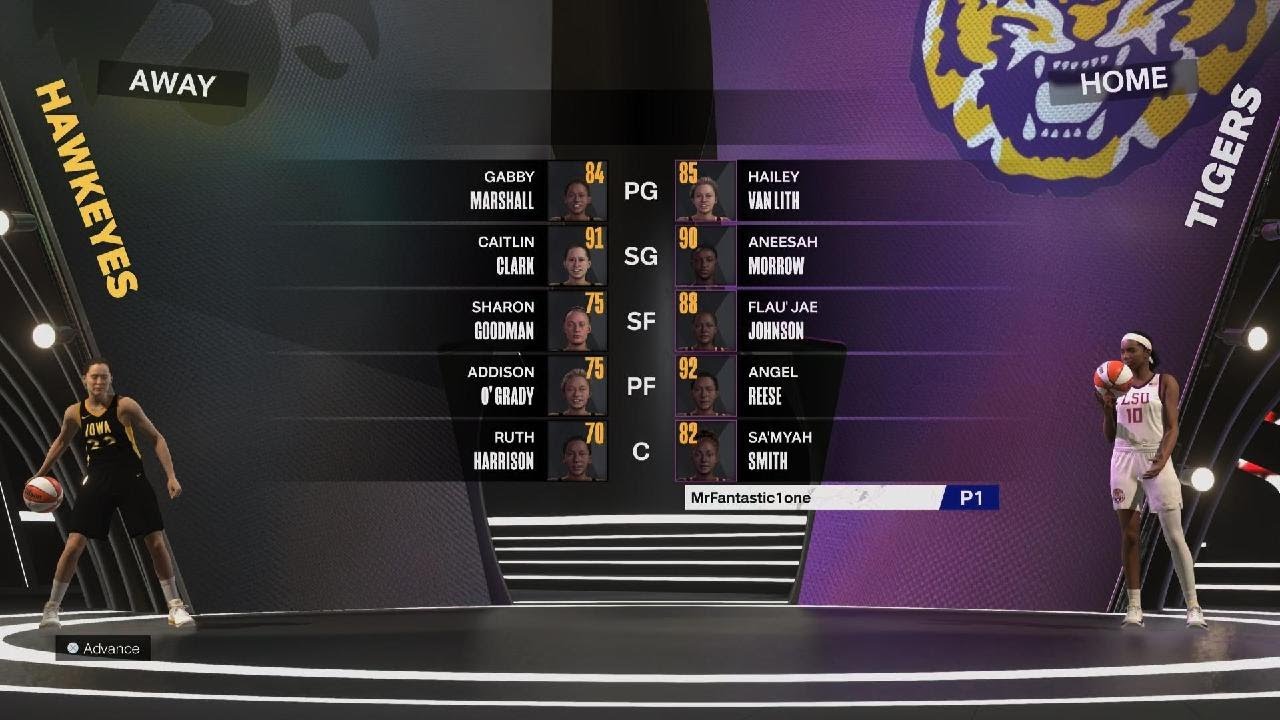 NBA 2K24- LSU VS IOWA/ ANGEL REESE VS CAITLYN CLARK - YouTube