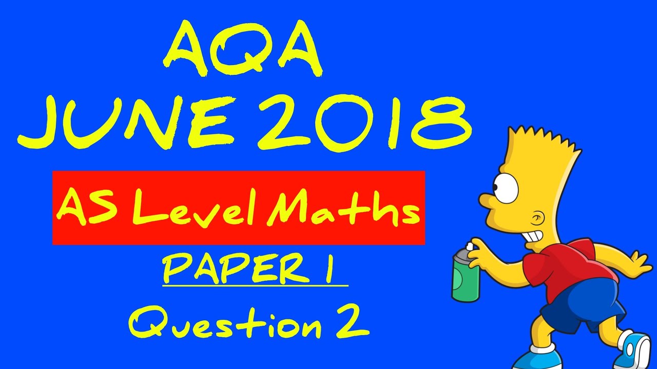 AQA June 2018 AS Level Maths Paper 1 Walkthrough Q2 Circle And Tangent aqa-june-2018-as-level-maths-paper-1-walkthrough-q2-circle-and-tangent