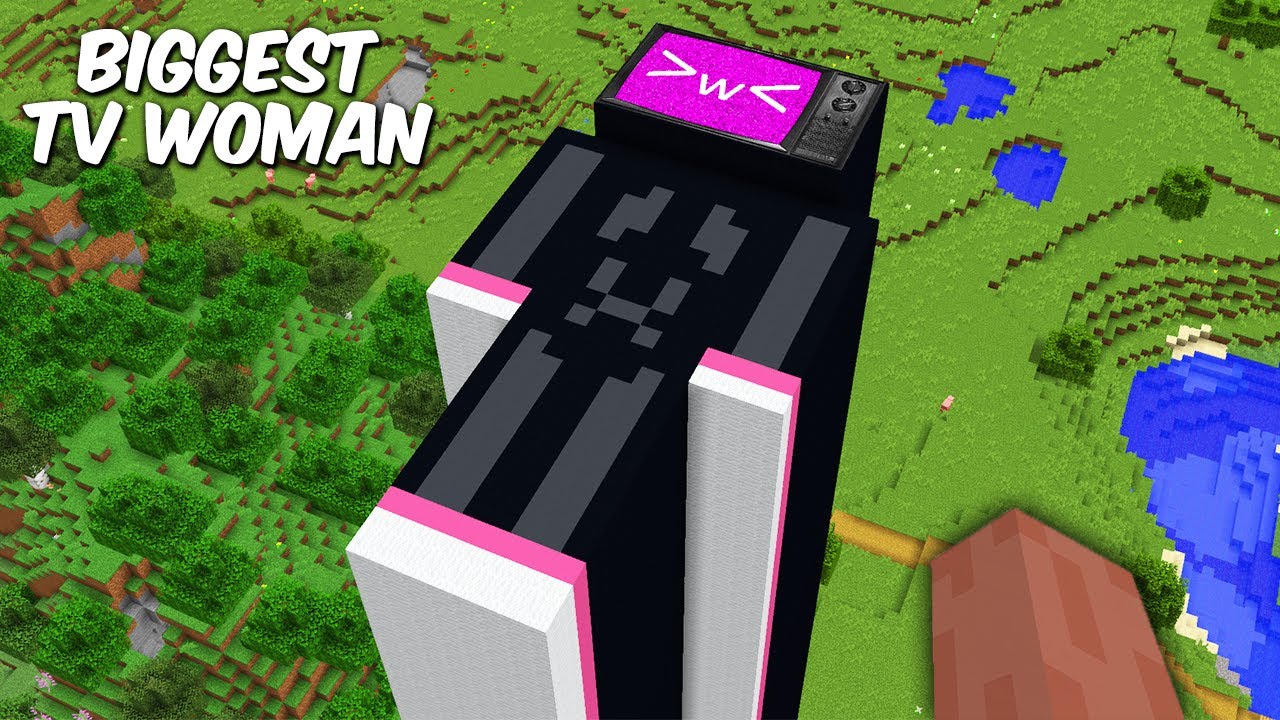 The biggest TV woman base in Minecraft! What's inside her? - YouTube