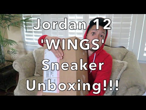 Jordan 12 "WINGS" Sneaker Unboxing - YouTube