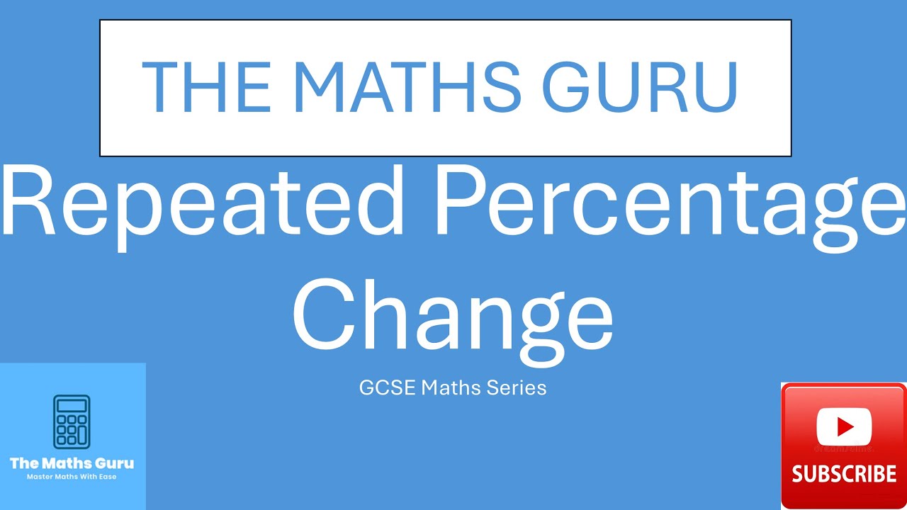 Repeated Percentage change - GCSE Maths Series - YouTube