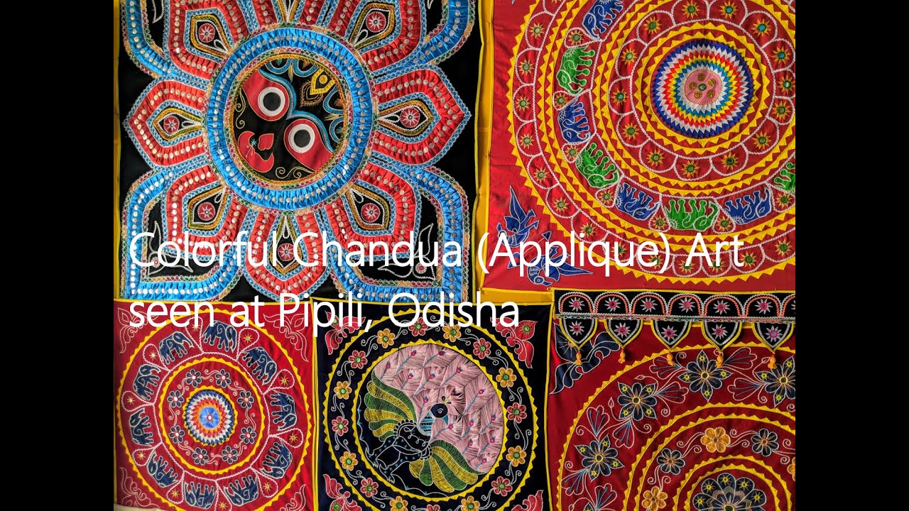 A Chandua (applique) art store in Pipli, Odisha - YouTube