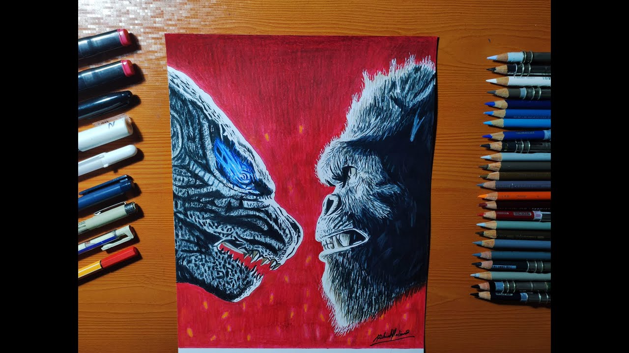 Drawing of Godzilla VS Kong | 2021 Film | Raizodark - YouTube