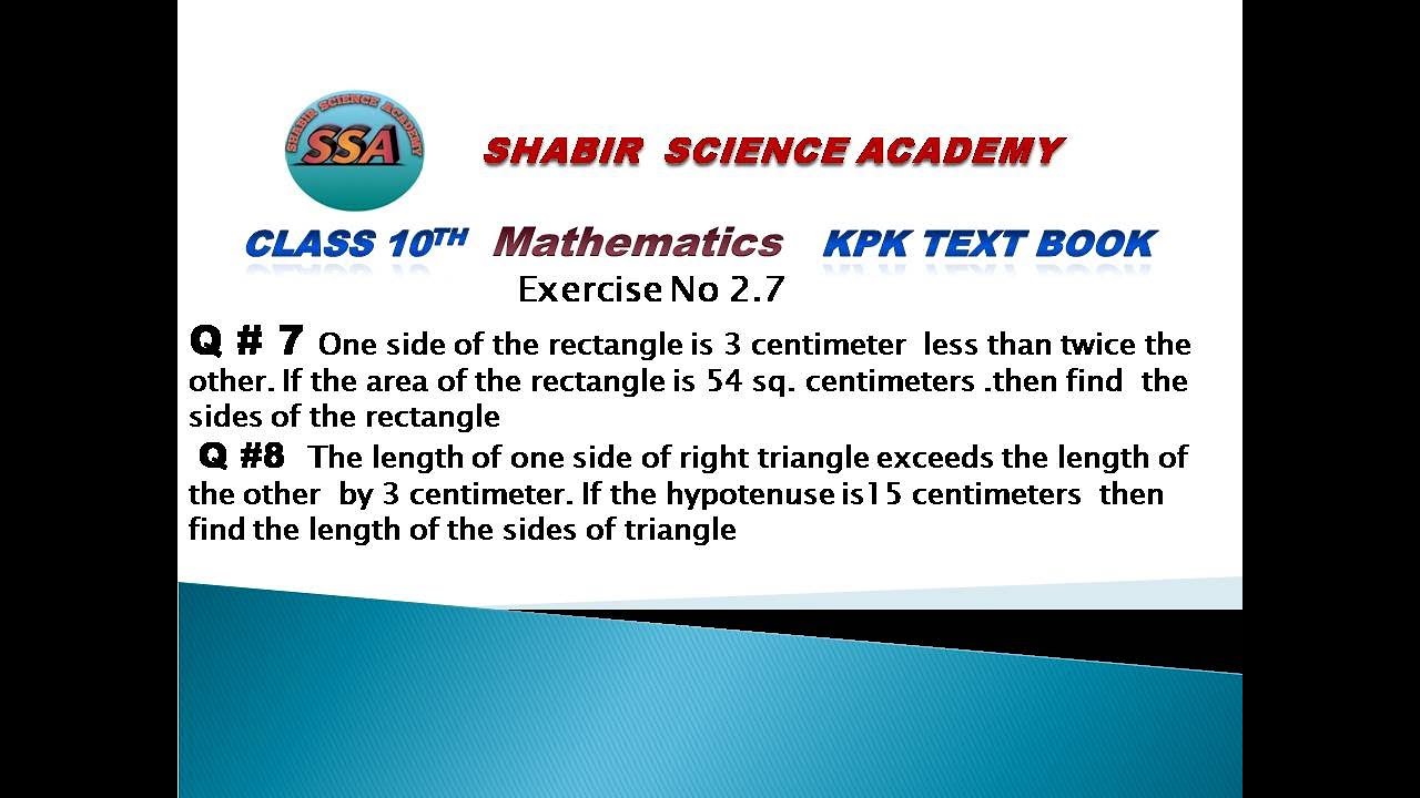 Exercise No 2 7 Class 10th Mathematics KPK TEXT BOOK YouTube exercise-no-2-7-class-10th-mathematics-kpk-text-book-youtube