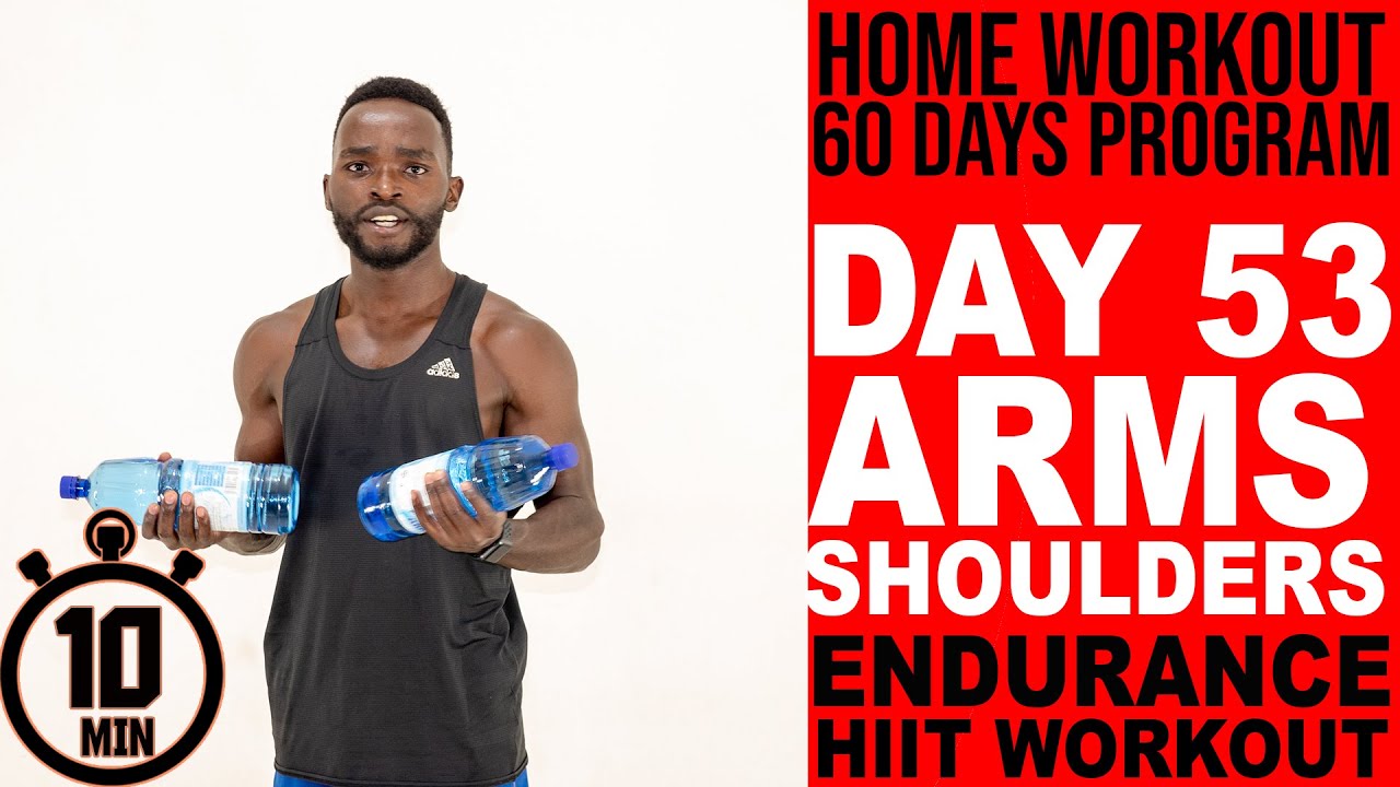10 MINUTES WORKOUT, 60 DAYS WORKOUT HOME CHALLENGE, DAY 53, BICEPS ...