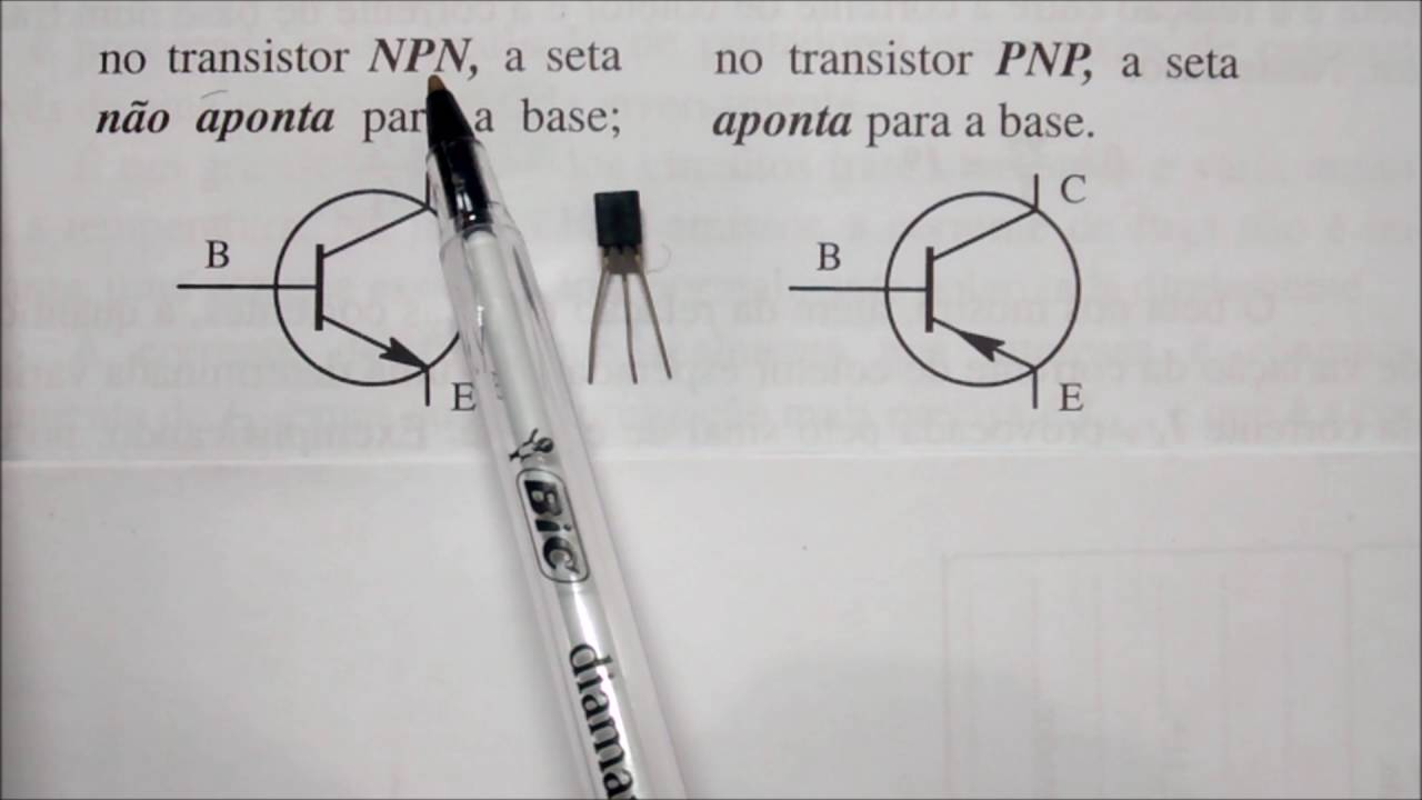 Esquema elétrico Simbologia do Transistor NPN e PNP - YouTube