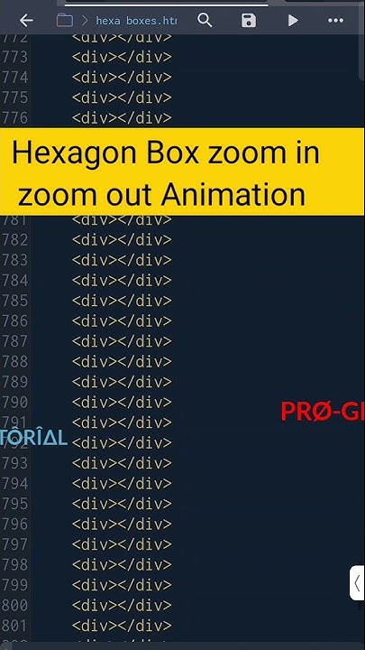 Hexagon zoom in/ zoom out Animation with html and css #shorts - YouTube