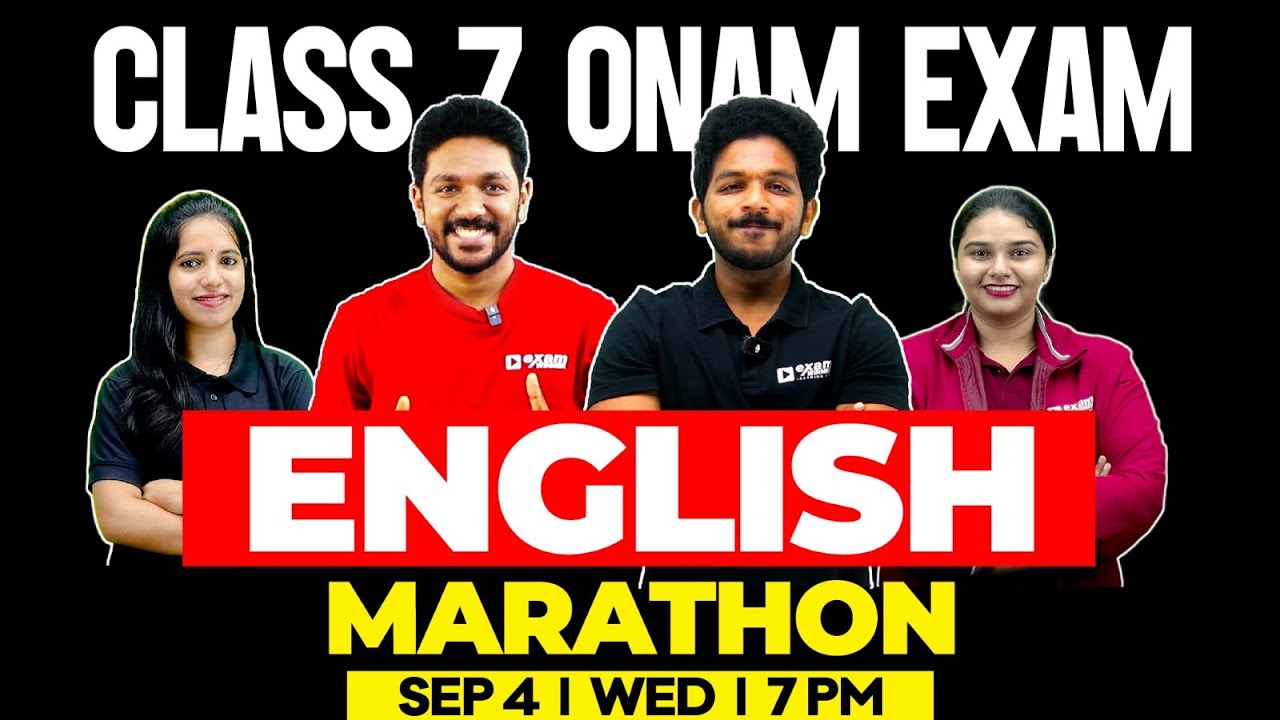 Class 7 English | Onam Exam Marathon | 7th Standard English Question ...