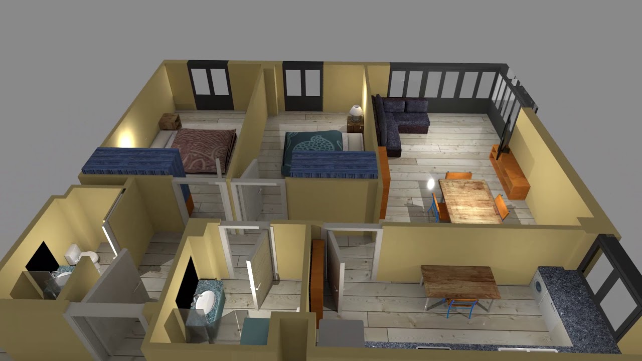 3D house made with Maya 2018 - YouTube