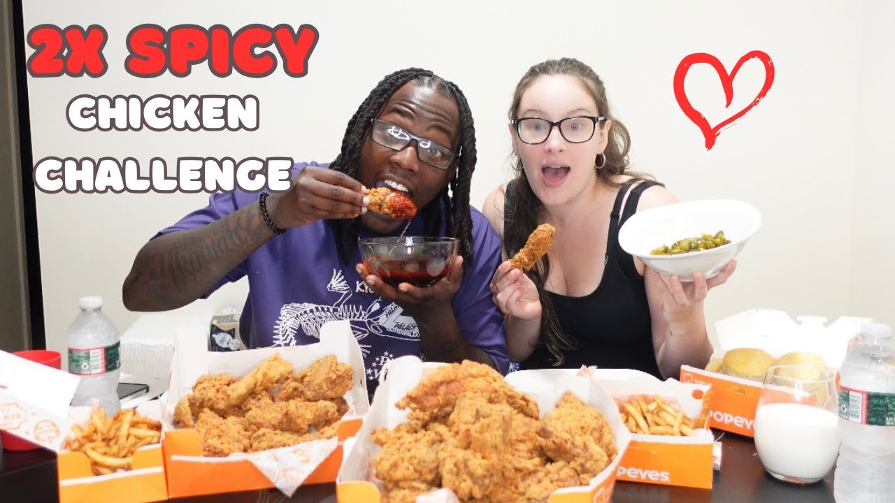 2X Spicy Chicken Challenge + Answering Would You Rather Questions - YouTube