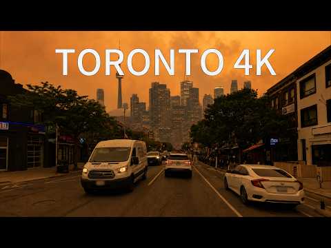 Driving Downtown - Wildfire smoke persists in Toronto