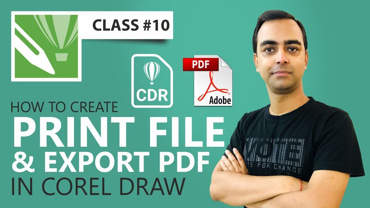 Create Print file & export PDF for Printing, Coreldraw Tutorial for ...