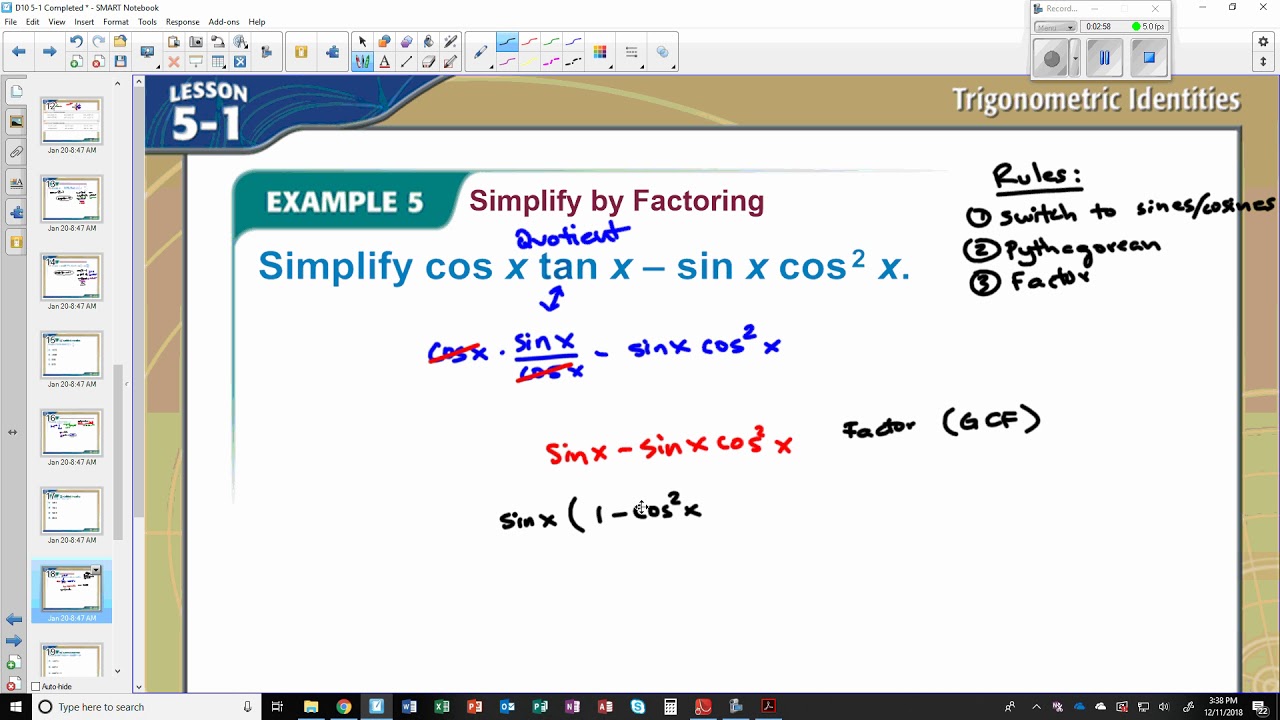 5-1 Example 5 Simplify by Factoring - YouTube