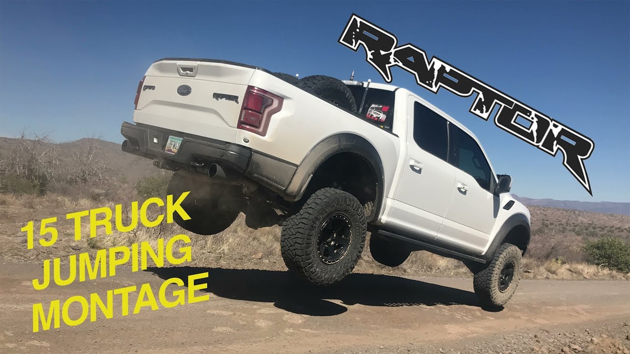 Arizona Raptor Runs Jumping Montage of 15 Ford Raptors - YouTube