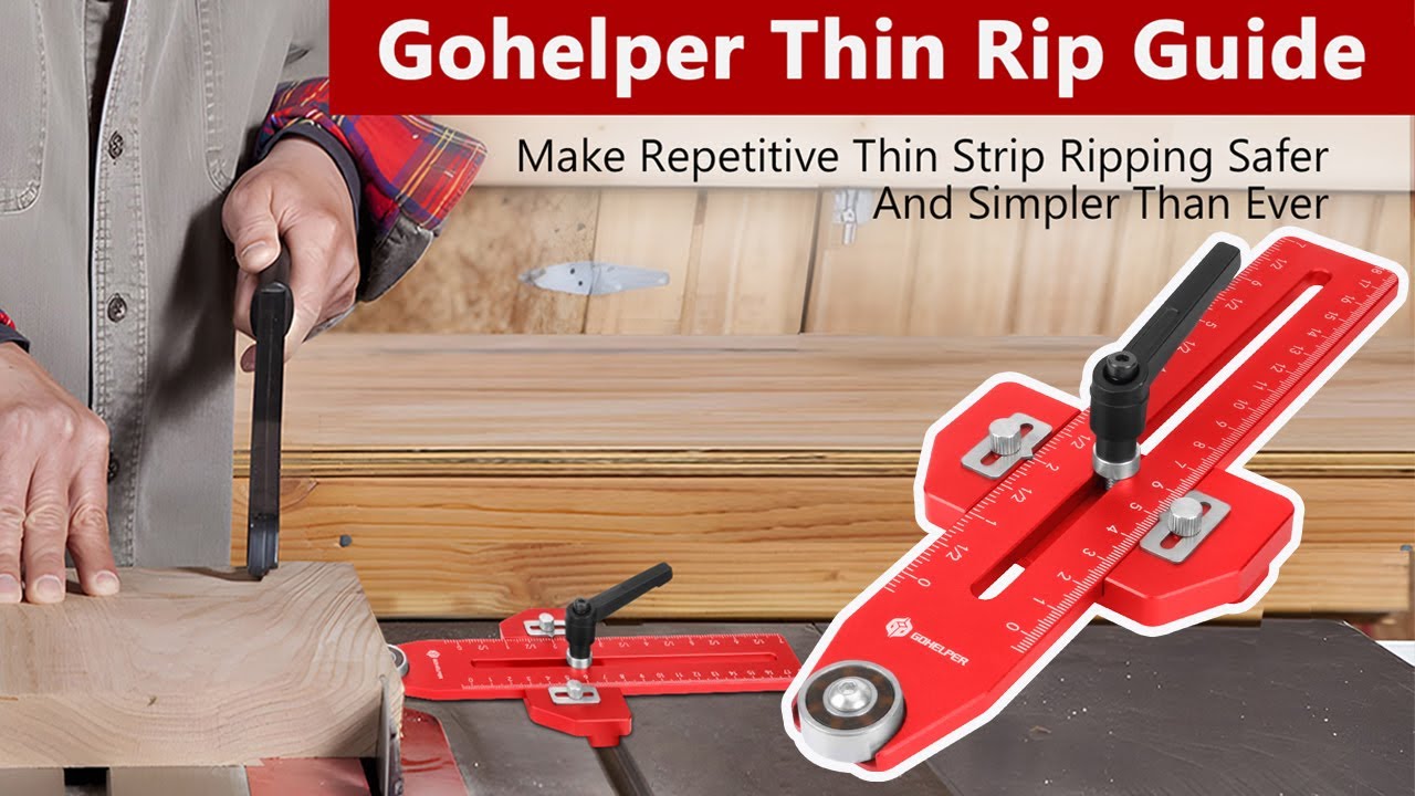 Gohelper Thin Rip Jig for Making Repetitive Narrow Strip Cuts - YouTube