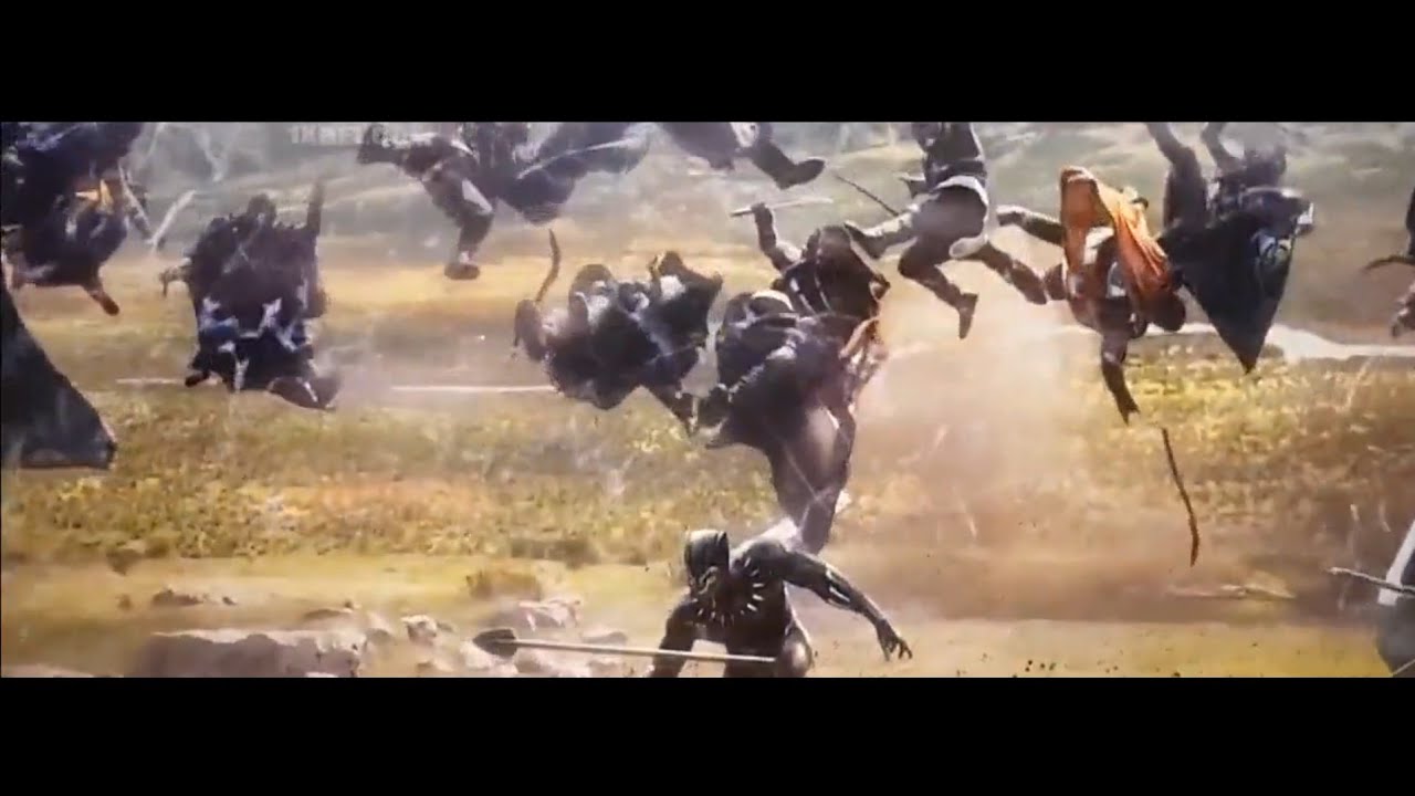 BLACK PANTHER: T Challa VS Wakandan Warriors Fight scene - YouTube