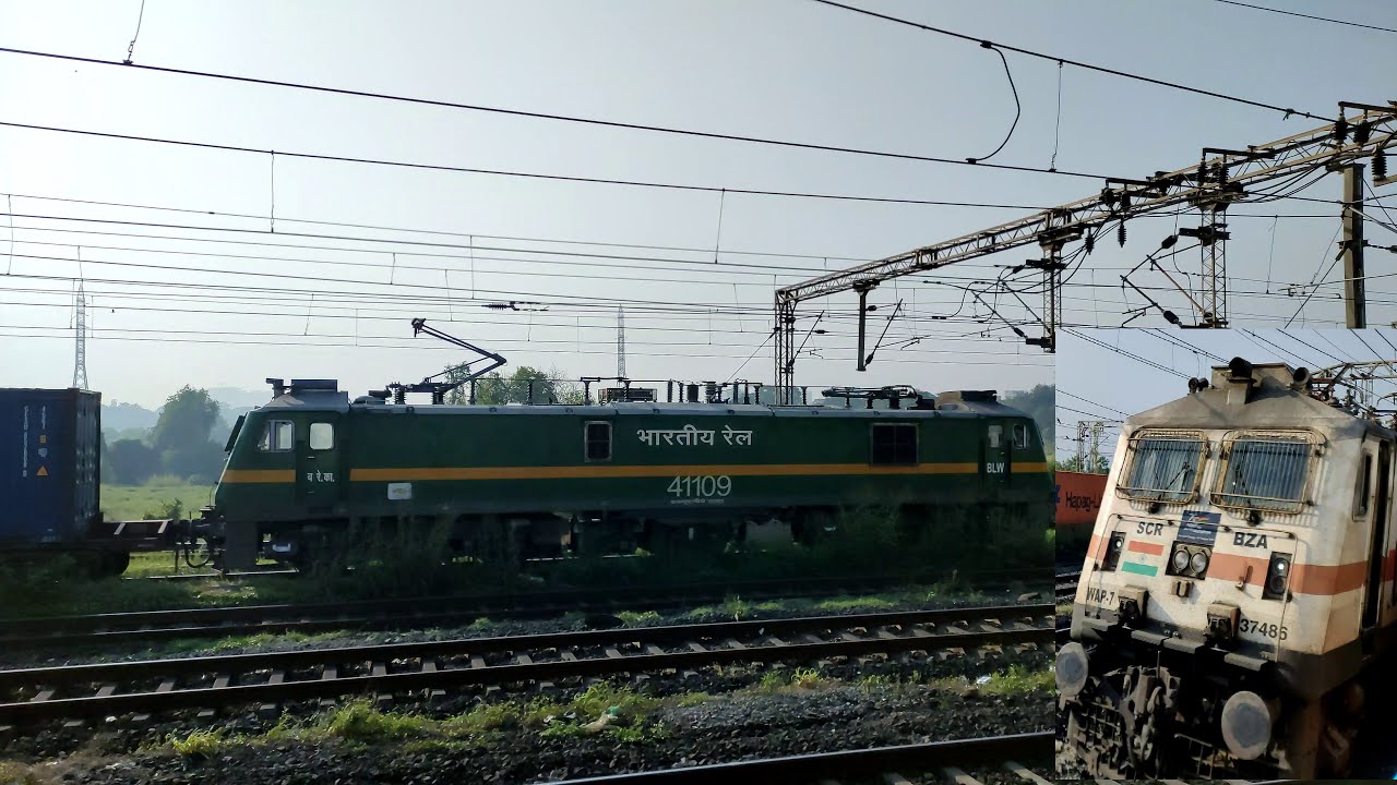 Freight Train & AC SF Express in one Frame - YouTube