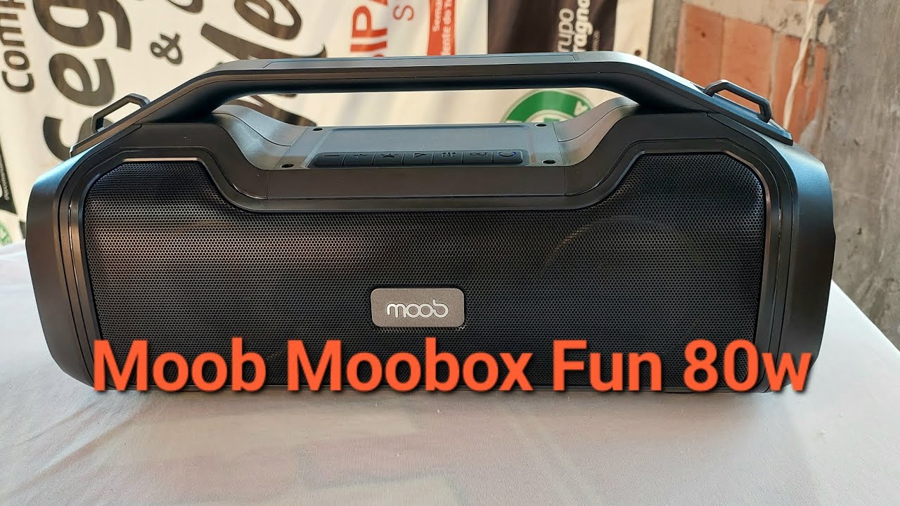 Moob Moobox Fun 80w, Som de qualidade bons graves ! - YouTube