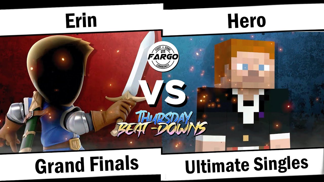 TBD 19 Grand Finals - Erin (Mii Swordfighter) Vs. Hero (Steve) - YouTube