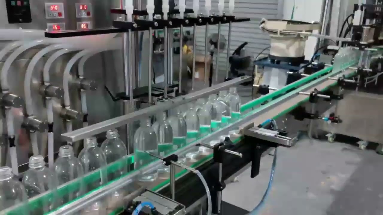 Auto Production Line, linear filling capping line, 8 heads filling ...