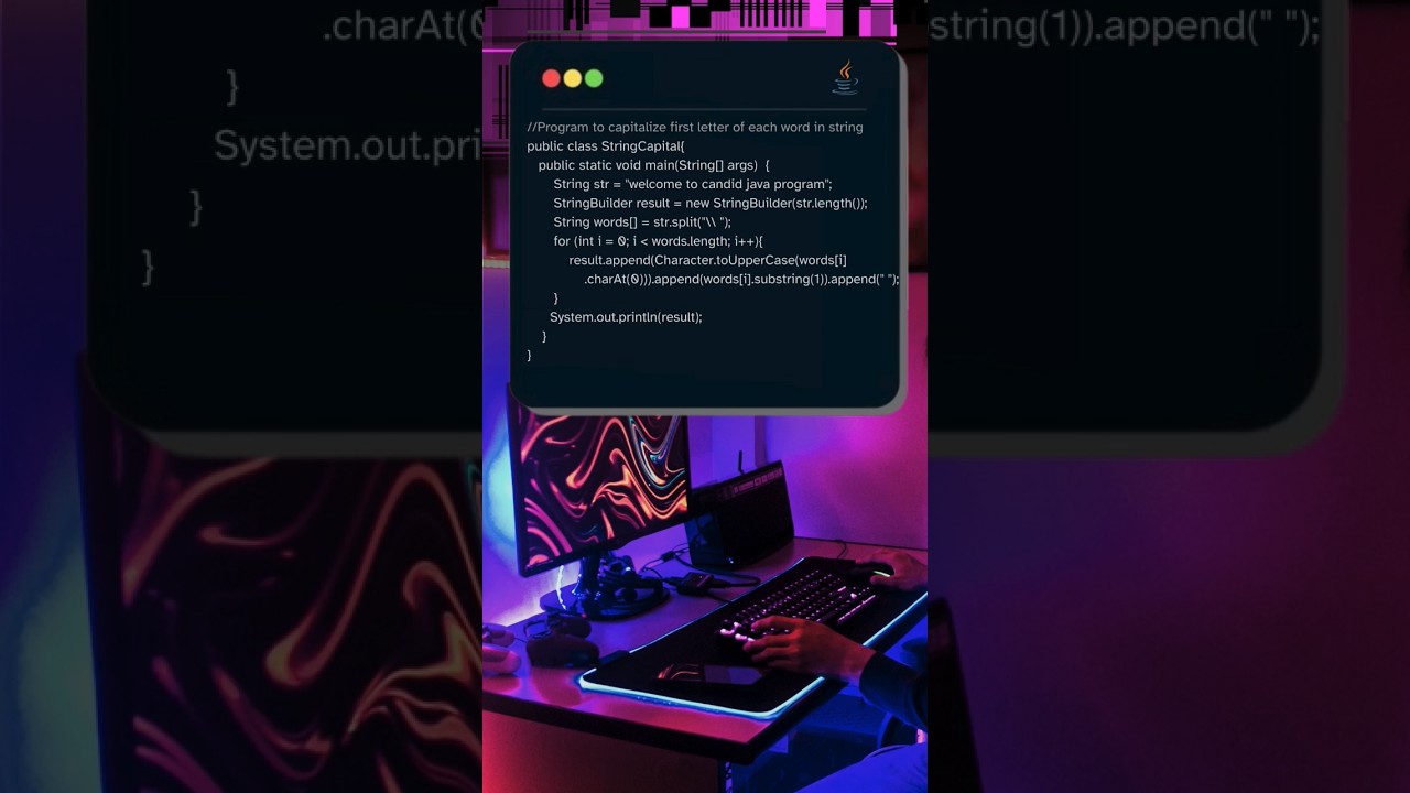 Capitalize The First Latter Of Each Word In String Java YouTube Capitalize The First Latter Of Each Word In String Java YouTube