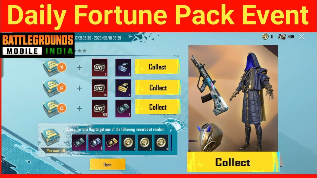 daily fortune pack in bgmi / daily fortune pack event - YouTube